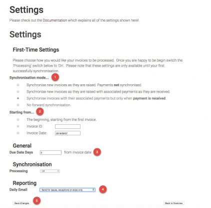 4. Setting Up Synchronisation (First-Time Settings) – InvoiceSync